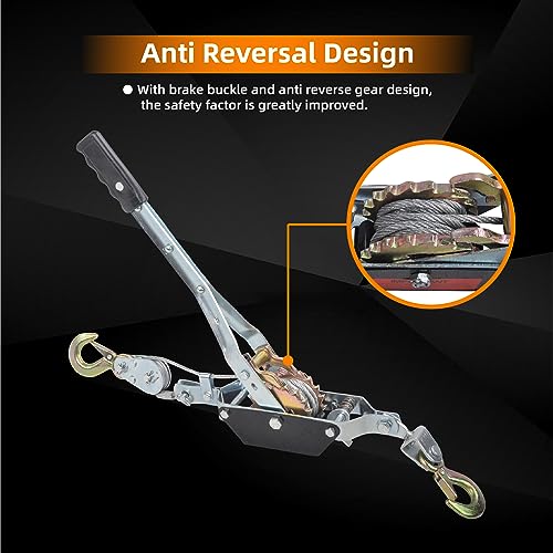 Snapklik.com : Higehio 2 Ton Power Puller,Dual Gear Power Puller 2 Hook ...