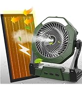 Amazon.com: Ausic 10W Solar Fan with Mister, Misting Camping Fan with ...