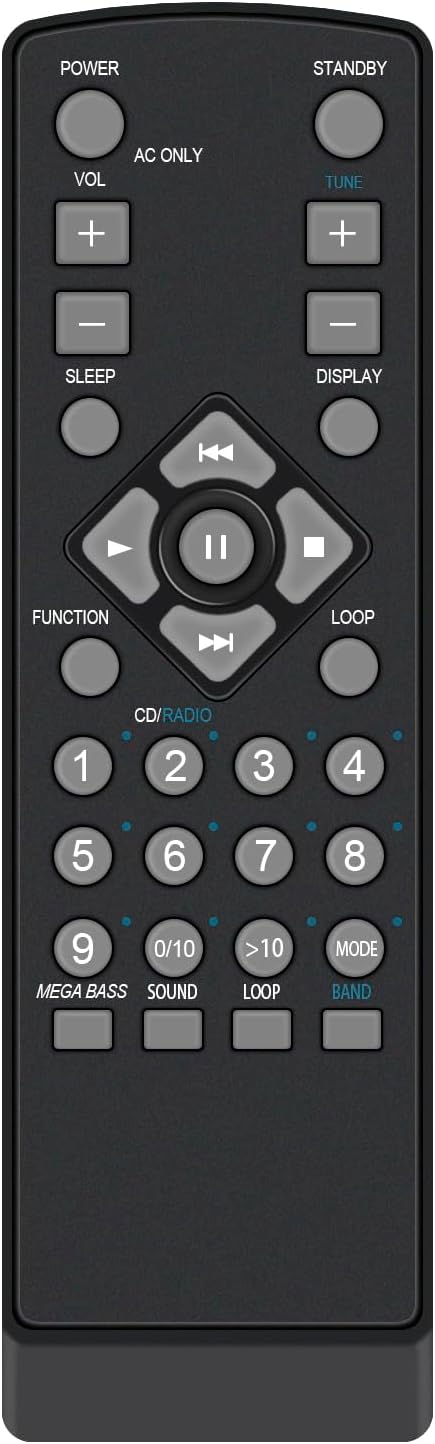 Amazon.com: New RMT-CS33 Replacement Remote Control Compatible with Sony CD Player Radio ...