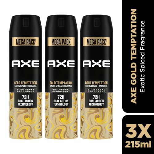 Axe Gold Temptation Long Lasting Deodorant Bodyspray For Men, 215ml ...