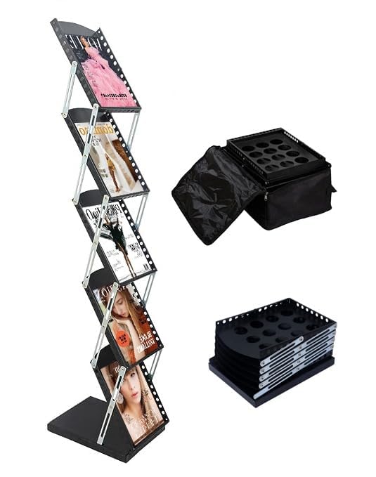 SWEET BABU JAISHTEC A4 iron Portable Freestanding Magazine Rack, Metal ...