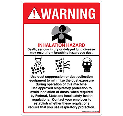 Safety Sign Store, WARNING: Inhalation Hazard (set of 5) (DS433-A6PC-01 ...
