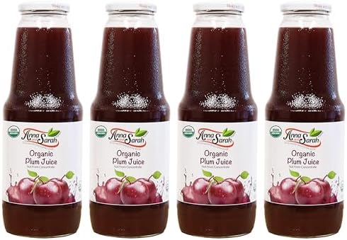 Amazon.com : Anna and Sarah 33.8 Oz Organic Tart Plum Juice - Glass ...