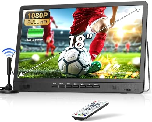 Amazon.com: NORTHING 18" Portable TV with 6000mAH Built-in Battery ...
