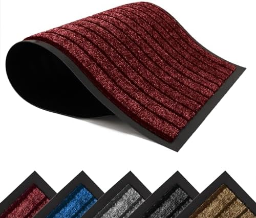 Aspire Homeware Red Door Mat Indoor & Outdoor - 80x150cm Shoe Scraper ...