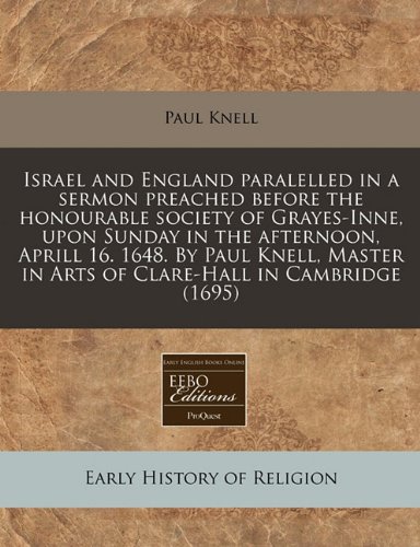 Amazon.co.jp: Israel and England Paralelled in a Sermon Preached Before ...