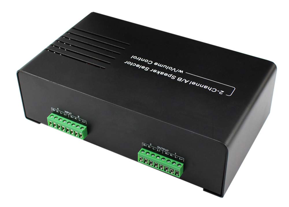 Buy 2-Channel A/B Speaker Selector w/Volume Control Dual Source 2/4 ...