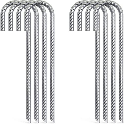 8 x Woodside Galvanised Heavy Duty Steel Ground Stakes/Anchorage Stakes ...