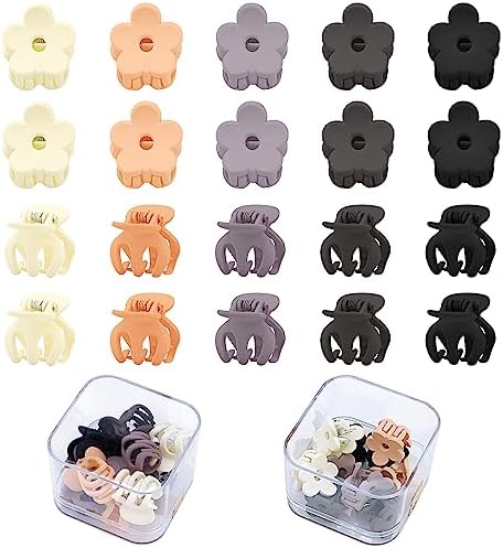 Amazon.com : SuPoo Mini Flower Hair Clips for Girls - 20pcs Tiny Claw ...
