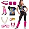 Amazon.com: Womens I Love the 80's Disco 80s Costume Outfit Accessories ...