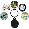 Amazon.com: Hestya 10X Mini Magnifying Glass Folding Pocket Magnifier ...