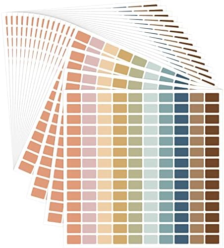 Amazon.com : Sabary 20 Sheets Colorful Coding Labels Rectangle Colored ...