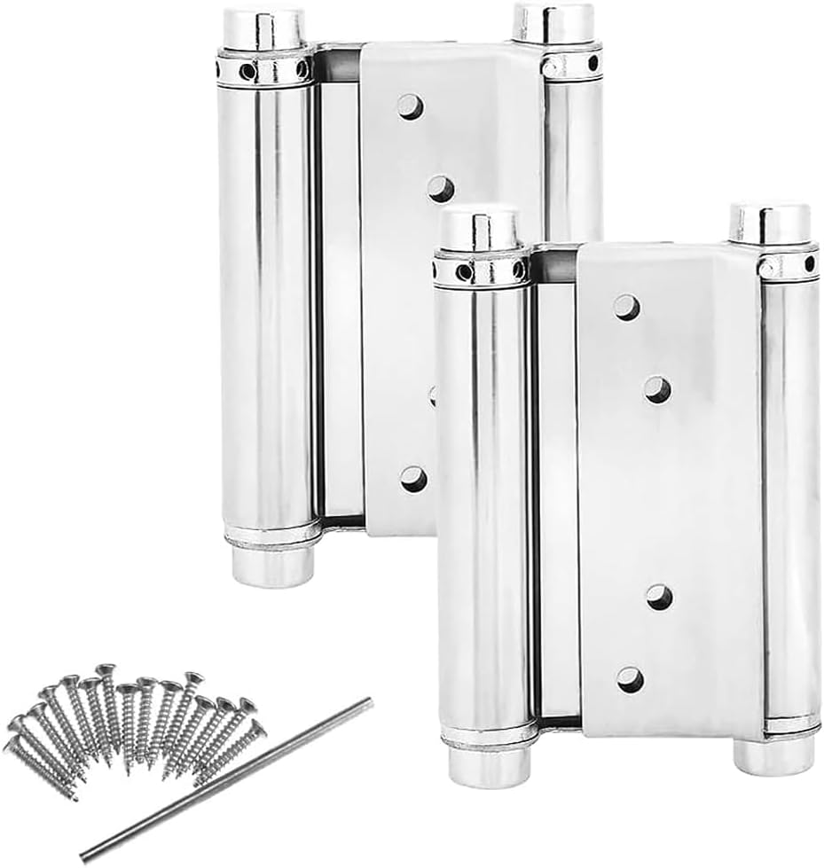 2 Pairs (4Pcs) of 5" Heavty Duty Stainless Steel Cafe Saloon Door Swing ...