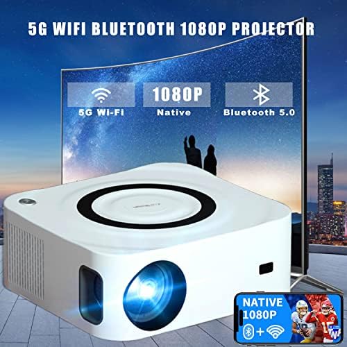 Amazon.com: Portable Projector with 5G WiFi and Bluetooth,YOVDA 350 ...
