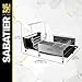 Sabatier Expandable Stainless Steel Dish Rack with Rust-Resistant Soft ...
