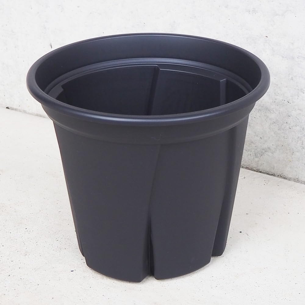 Amazon.co.jp: ITANSE 根っこつよし ブラック 8号 5個セット【用途で選べる鉢・用品】植物が元気に育つことを考えて作られた、スリット構造の鉢です。根っこを強く育てられ ...