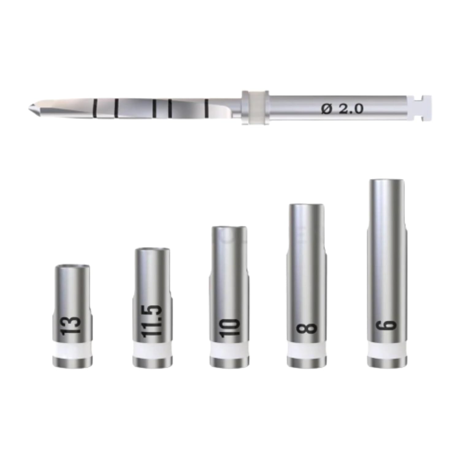 Amazon.com : GDT Straight Drill With Stoppers Set 2.0mm | White ...