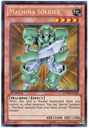 Amazon.co.jp: 遊戯王 英語版 LCYW-EN168 Machina Soldier マシンナーズ・ソルジャー (シークレットレア ...