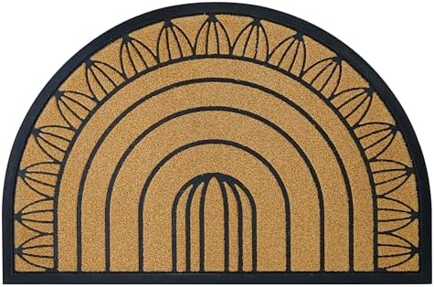Amazon.com: Juvale Honeycomb Half Circle Mat, Natural Coir Bee Welcome ...