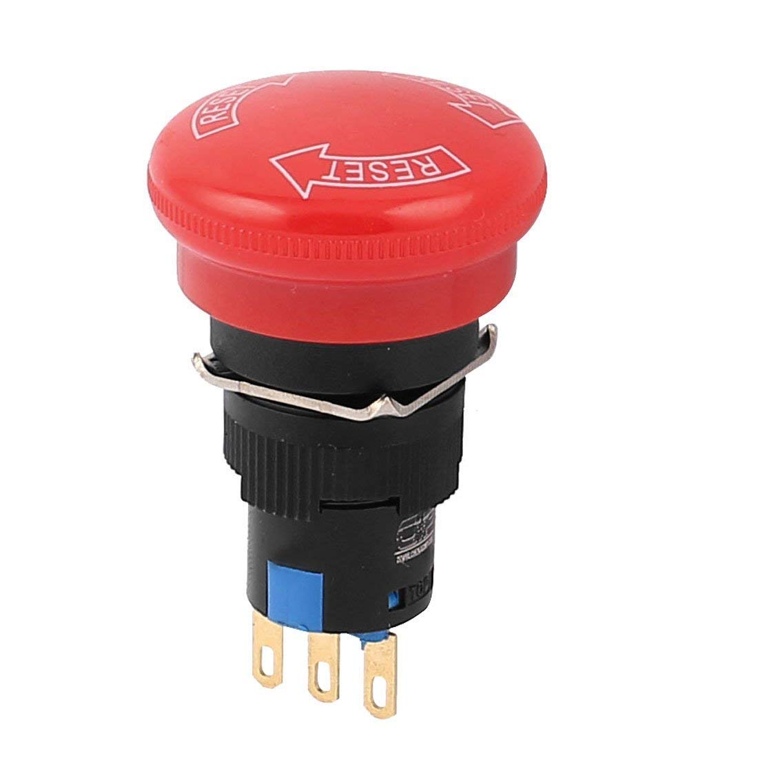 Buy STORE99® 16mm 3 Terminals SPDT NO/NC Red Mushroom Head Emergency ...