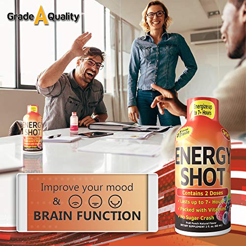 Vitamin Energy Shots Sabor Frutas Vermelhas, Até 7 Horas de Energia, 57 ...