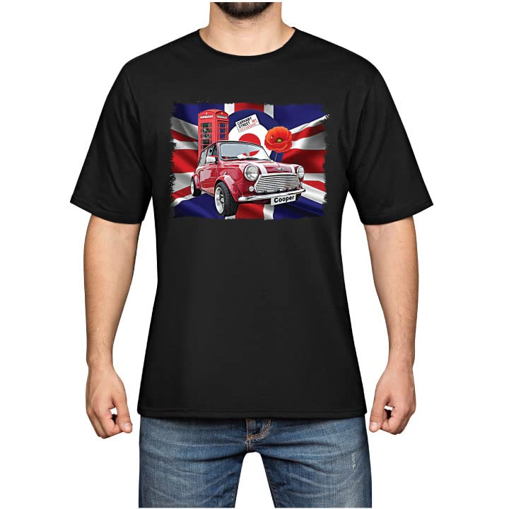 Car Art Design, Mini Cooper T Shirt, Classic Mini, Union Jack, T Shirt ...