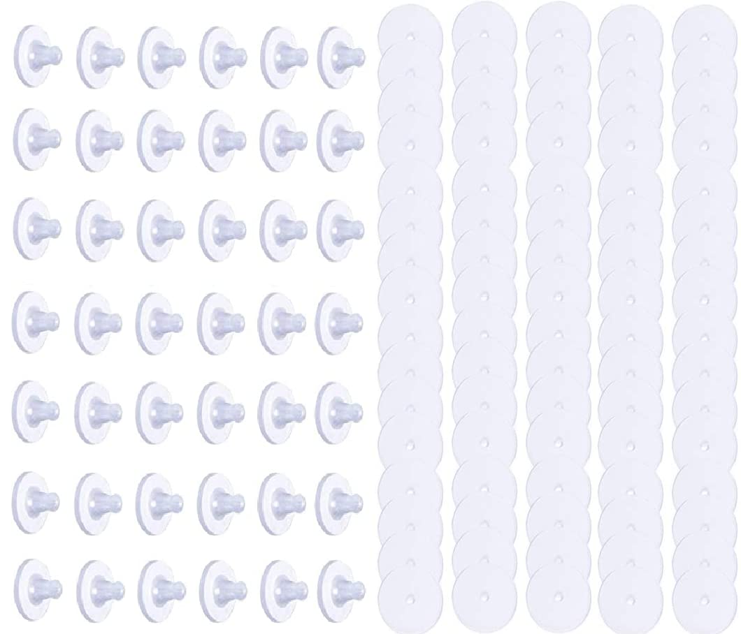 Silicone Rubber Ear Back Stoppers Earlobe Support Patches Findings Stud ...