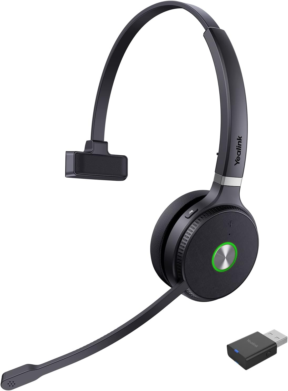 Yealink WH62 Mono Portable UC Wireless Headset with DECT Dongle, Single ...