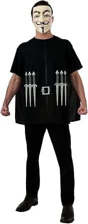 Amazon.com: V For Vendetta Costume Kit, multicolor, Standard : Clothing ...