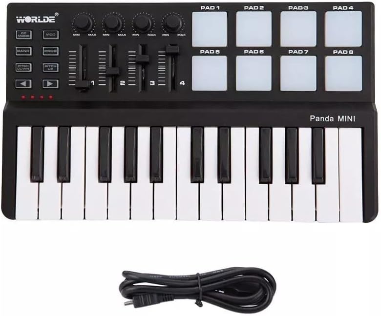 Amazon.com: IMEISH MIDI Controller, Portable Mini 25-Key USB Keyboard ...