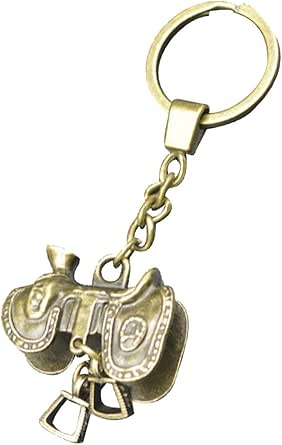 Amazon.com: Yzikema 1 Pcs Western Cowboy Saddle Metal Key Chain,Men and ...