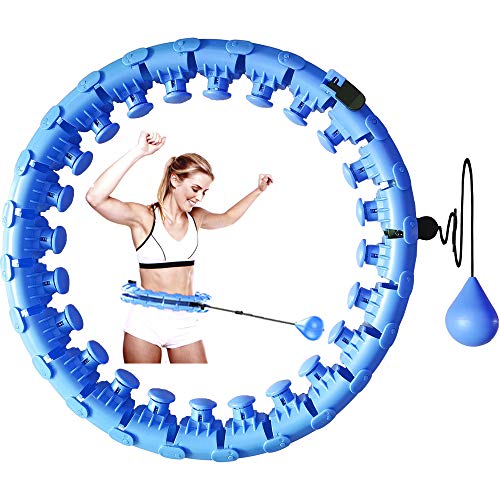 SUPER WINNER Weighted Smart Fitness Hoop,24 Detachable Knots Abdomen ...