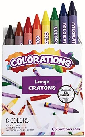 Amazon.com: Colorations Crayons, 8 Colors, Non Toxic Crayons, Crayons ...