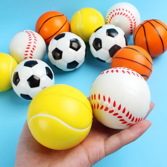 Losuya 12pcs Soft Foam Sponge Sports Balls Mini Foam Balls Football ...
