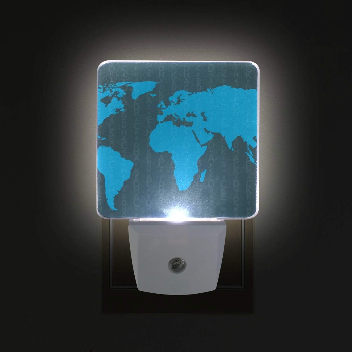 2 PC Hacked Hacker Cyber Hacking Plug-in LED Night Light with Auto ...