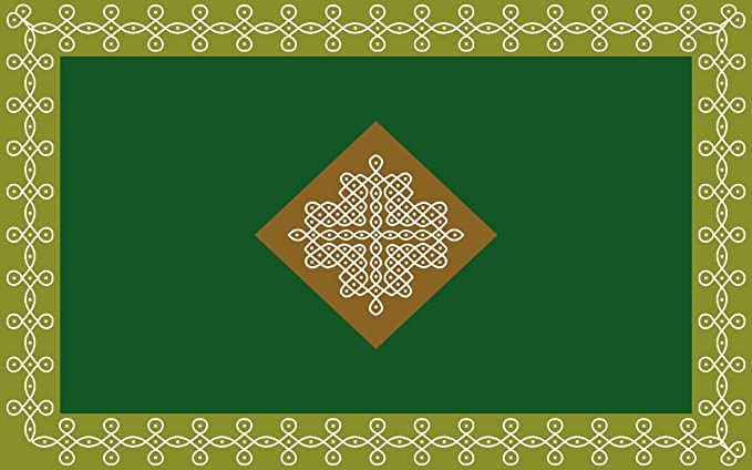 Ashvath Green Kollam Design Decoration Backdrop Cloth for Pooja ...