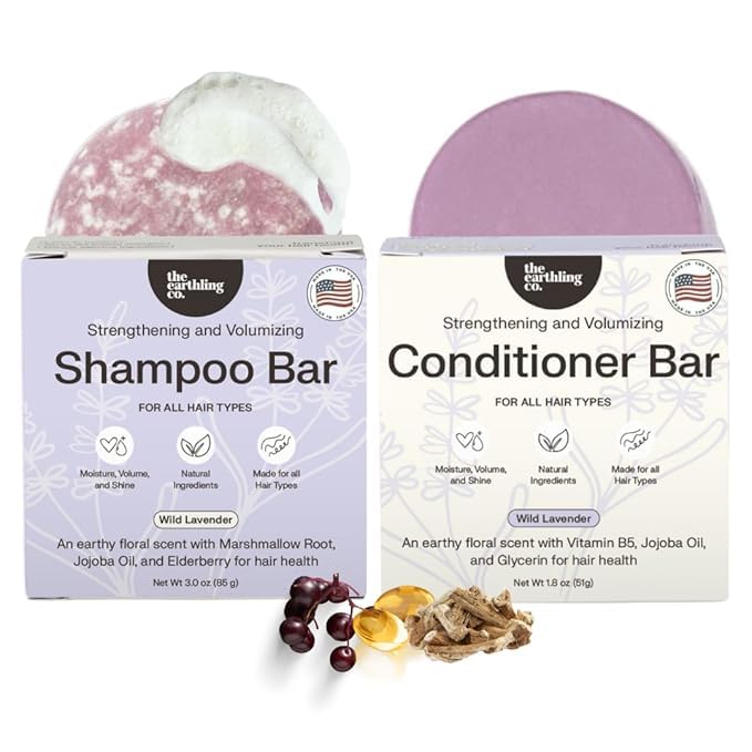 Amazon.com : The Earthling Co. Shampoo & Conditioner Bar Set - Promote ...