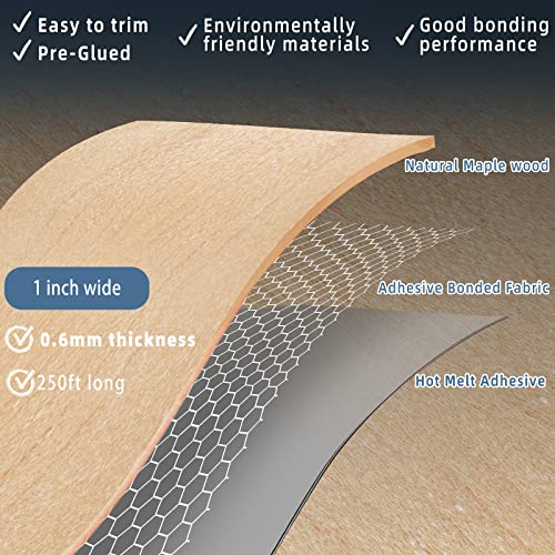 Snapklik.com : Maple Edge Banding, 1 Inch X 250ft Roll Of Real Wood ...