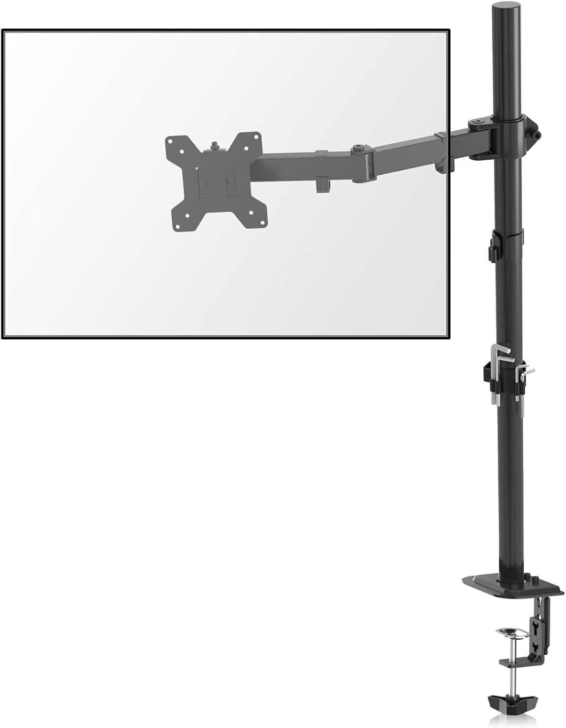 suptek Single Monitor Arm, Tall Monitor Stand 80cm Pole, Max Load 10kg ...