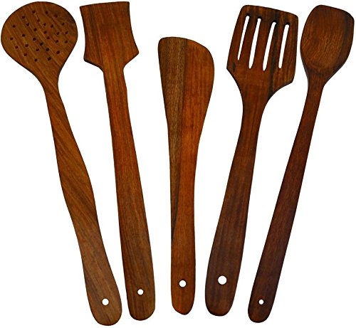 Buy Sri Balajee Bangles Handmade Wooden Non-Stick Serving and Cooking ...