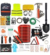 Amazon.com: AUTODECO Roadside Car Emergency Kit - 136Pcs Premium Heavy ...