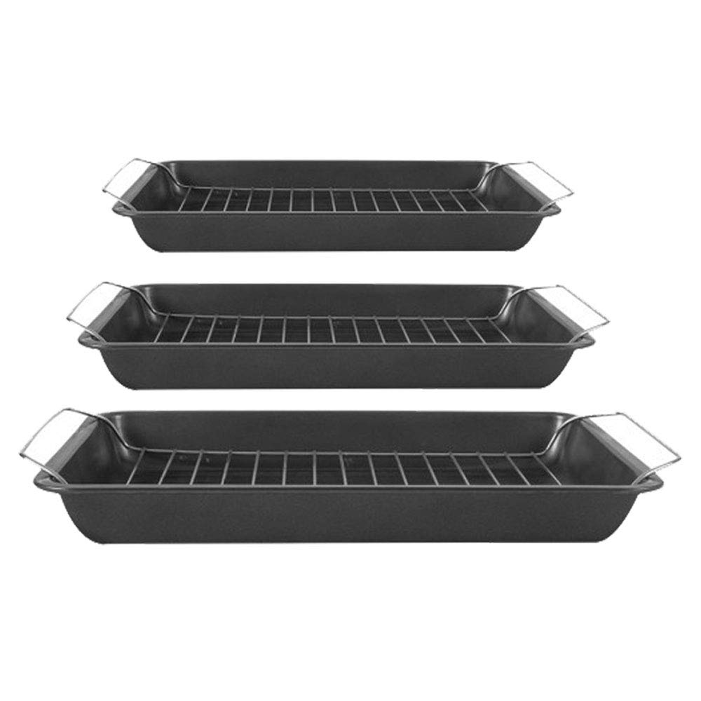 Roasting Tray with Rack Carbon Steel with a Non Stick Coating - baking ...