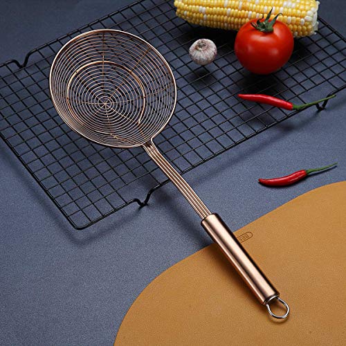 Snapklik.com : Rose Gold Strainer Spider Skimmers For Kitchen ...