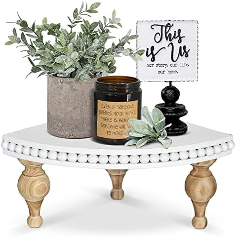 Amazon.com: Megsooul Decorative Wood Tray Risers for Display,Corner ...