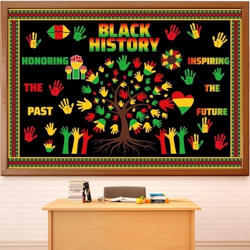 Amazon.com : Mooliwe 53 Pcs Black History Month Bulletin Board ...