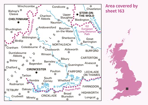 Cheltenham & Cirencester Map | Stow-on-the-Wold | Ordnance Survey | OS ...