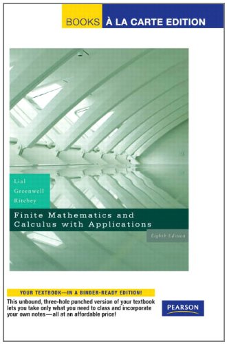 Finite Mathematics and Calculus With Applications: Books a La Carte ...