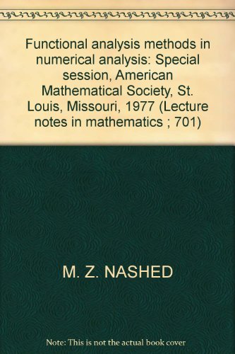 Functional analysis methods in numerical analysis: Special session ...