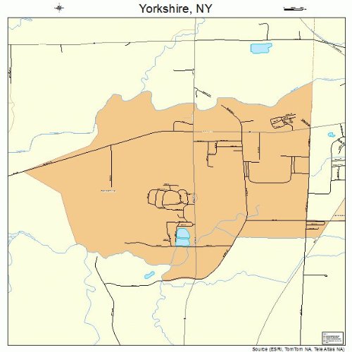 Amazon.com : Large Street & Road Map of Yorkshire, New York NY ...