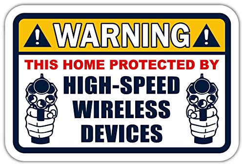 Amazon.com - Warning This Home is Protected by High Speed Wireless ...